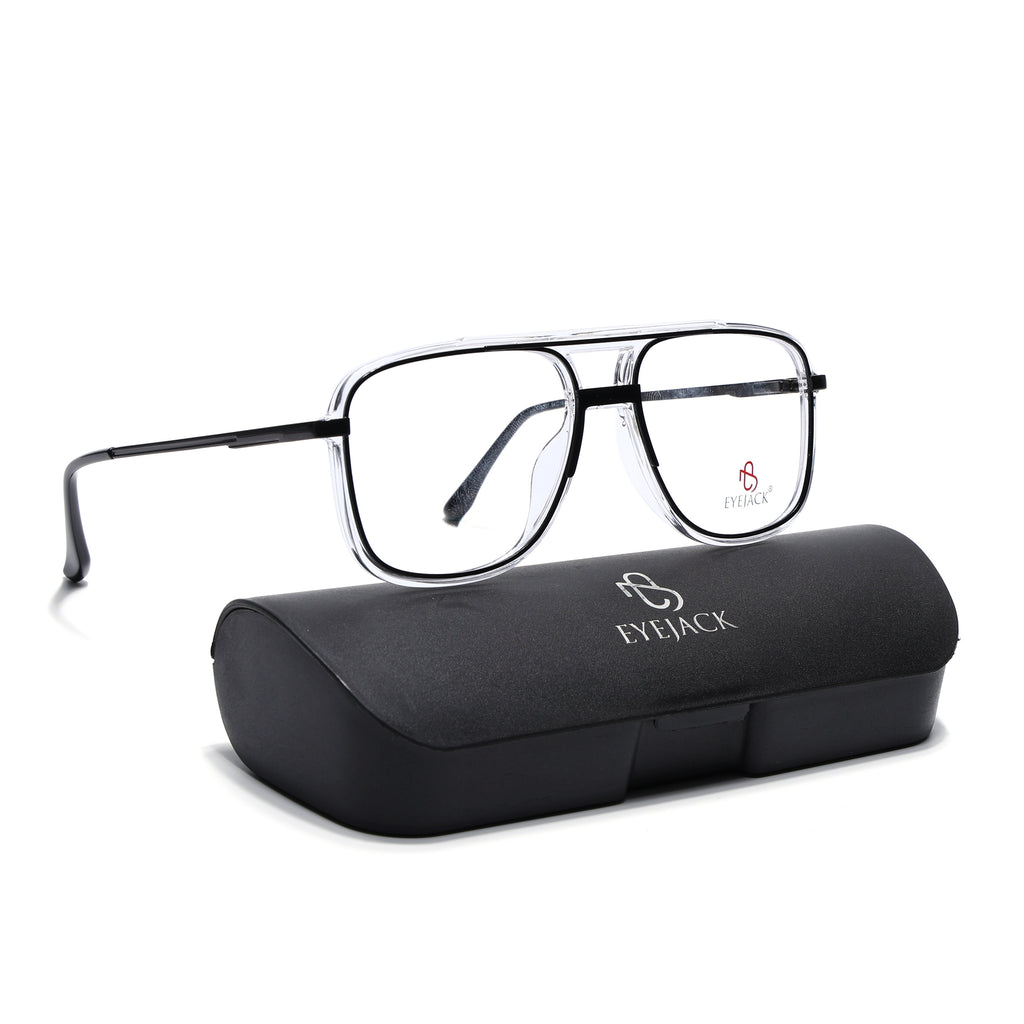 Eyejack Skyline Black & Transparent Wayfarer Eyeglasses for Men & Wome – Eyejack Eyewear