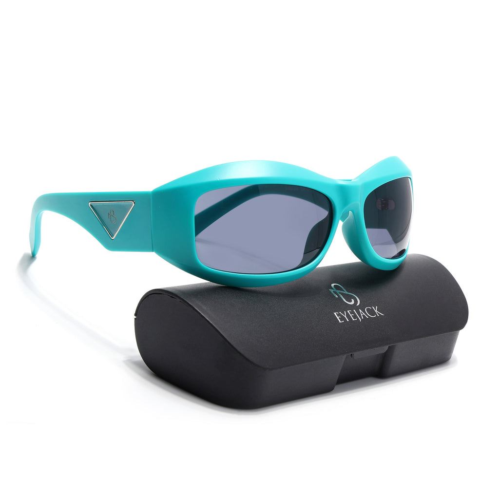 Eyejack Sea Green Wrap Around Sunglasses for Men & Women (98036CL1083) – Eyejack Eyewear