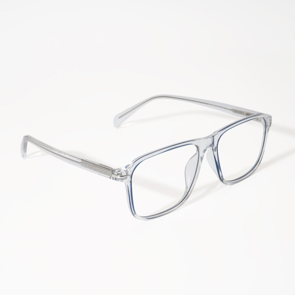 EyeJack Vortex Transparent Blue Square Eyeglasses for Men & Women (SL0 – Eyejack Eyewear