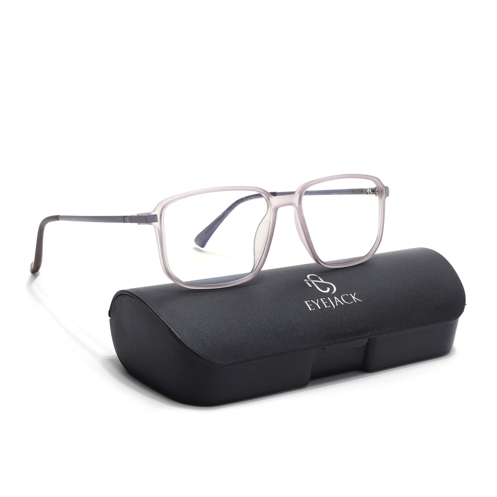 Eyejack Domino Purple Rectangle Eyeglasses for Men & Women (TR1008FCL1 – Eyejack Eyewear