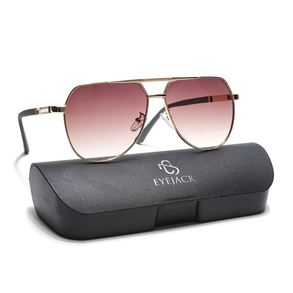Eyejack Golden Aviator Sunglasses for Men & Women (7008CL872) – Eyejack ...